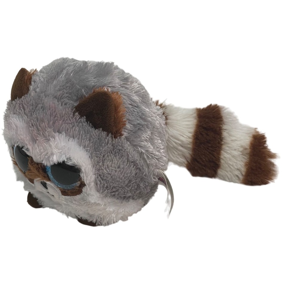 Amazing Squishee Plushies Round Rocky Raccoon 4" Blue Eyes | eBay