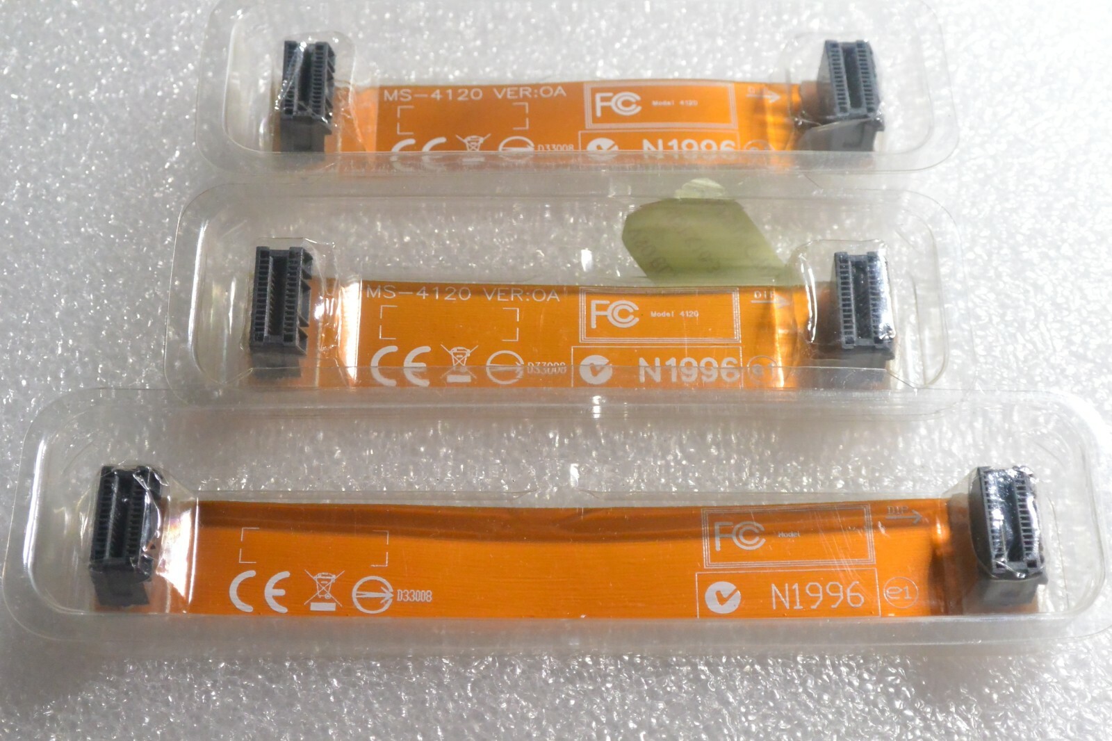 MSI SLI BRIDGE CABLE FOR VIDEOCARDS N1996 MS-4120 Lot of 3: 2 - 4", 1 ...