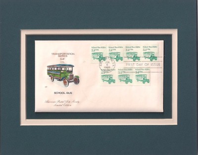 1920's SCHOOL BUS - FRAMEABLE POSTAGE STAMP ART - 0035 | eBay