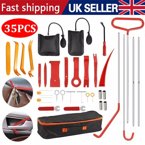 35PCS Car Door Open Unlock Tool Kit Emergency Open Fix Removal Molding ...
