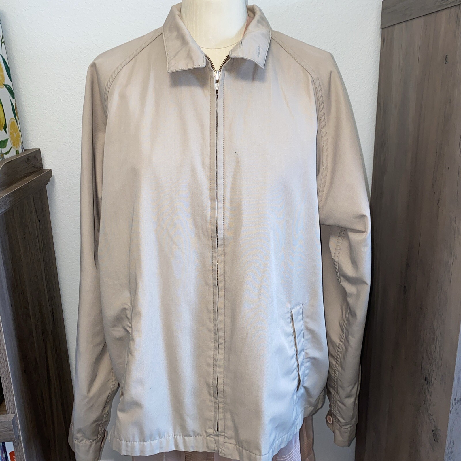 Vintage Yukon Trail Jacket Mens Khaki Tan Beige Lightweight XL EXC | eBay