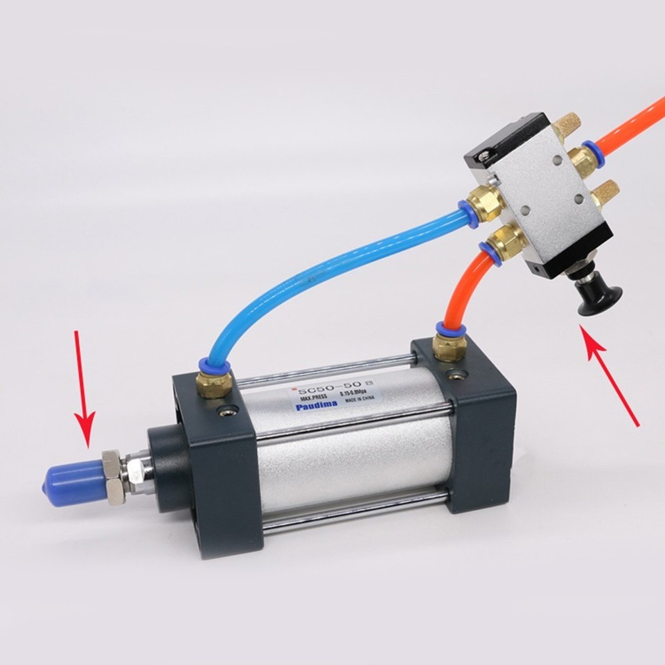 Metal/plastic Pneumatic valve Pneumatic Push Pull Valve 0-990 kpa 2 Pos ...