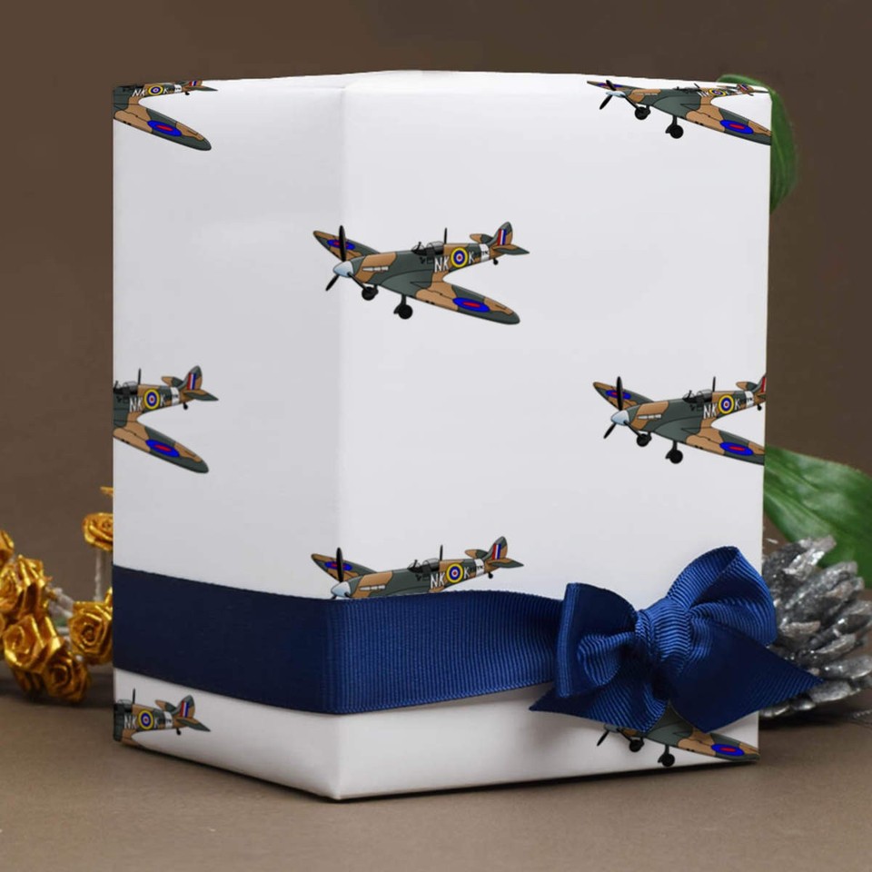 'WW2 Spitfire Plane' Gift Wrap / Wrapping Paper / Gift Tags (GI025068 ...