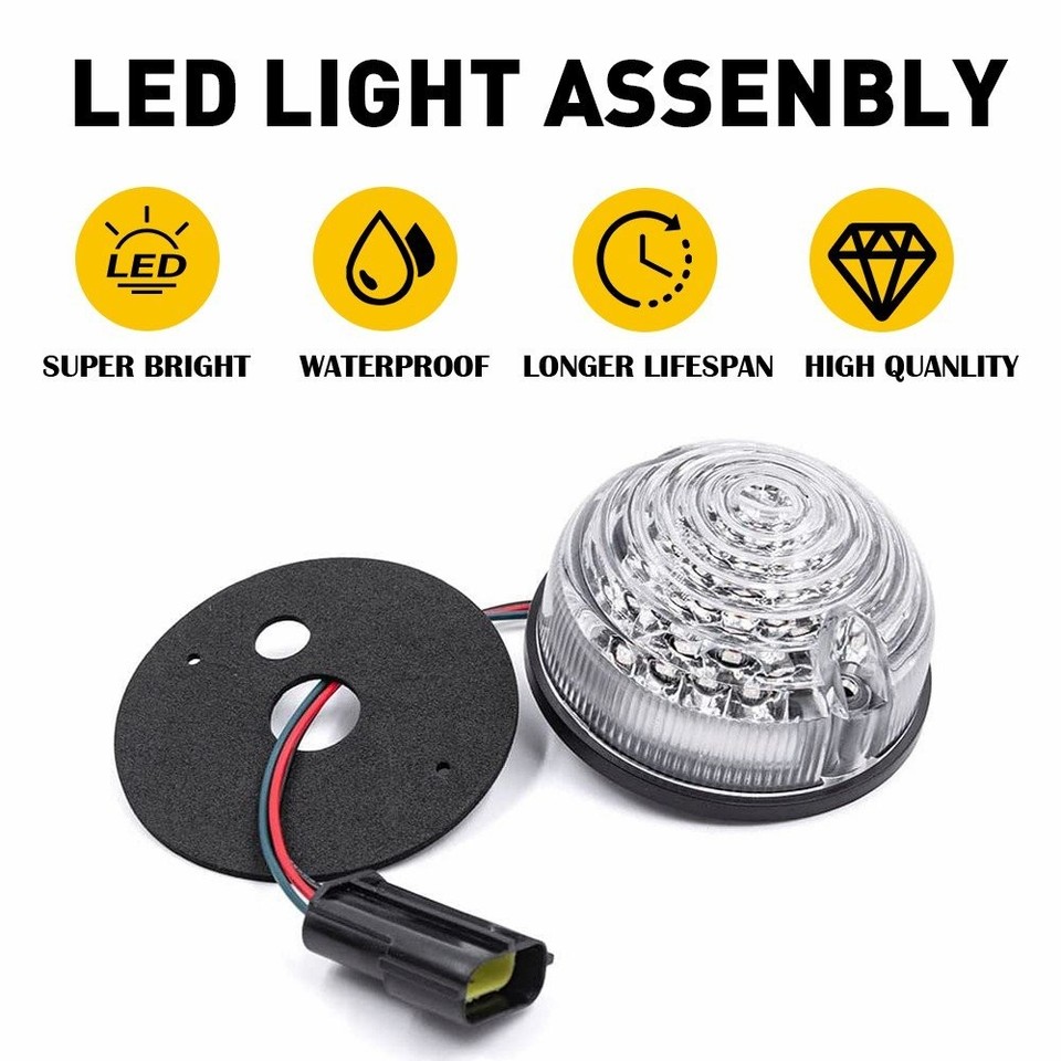For Land Rover Defender LED Deluxe Clear Bulbs Light Upgrade Pair High ...