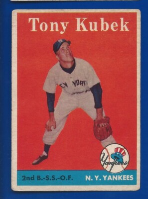 TONY KUBEK yankees 1958 TOPPS #393 VERY GOOD | eBay