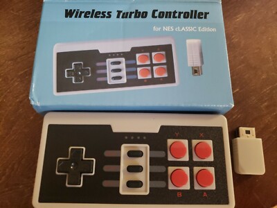 2x Rechargeable Wireless Controller Pad Turbo Nintendo NES Classic Mini ...