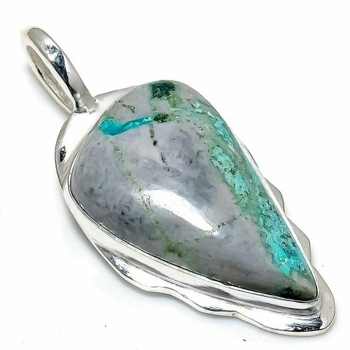 Verasite Pierre Précieuse Argent Main Mode Bijoux Cadeau Pendentif 2 ...