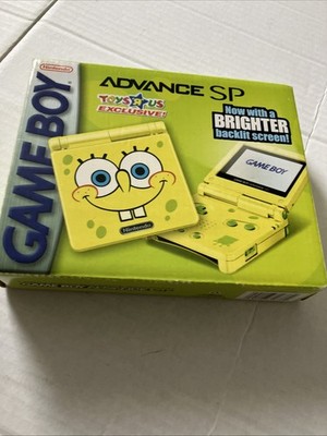 Nintendo Game Boy Advance SP SpongeBob Limited Edition Complete in box ...