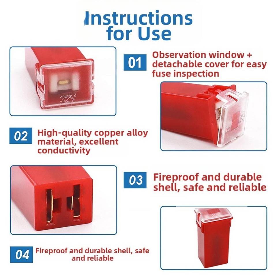 Fuse Assortment Copper Contacts Plastic Housing Flame Resistant ...