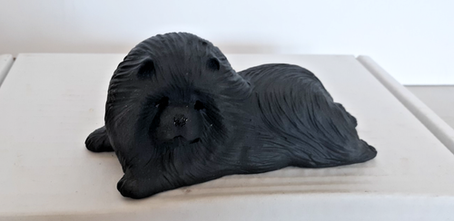 Sandi Rolfe 2002 black Chow Chow dog 5" long figurine | eBay