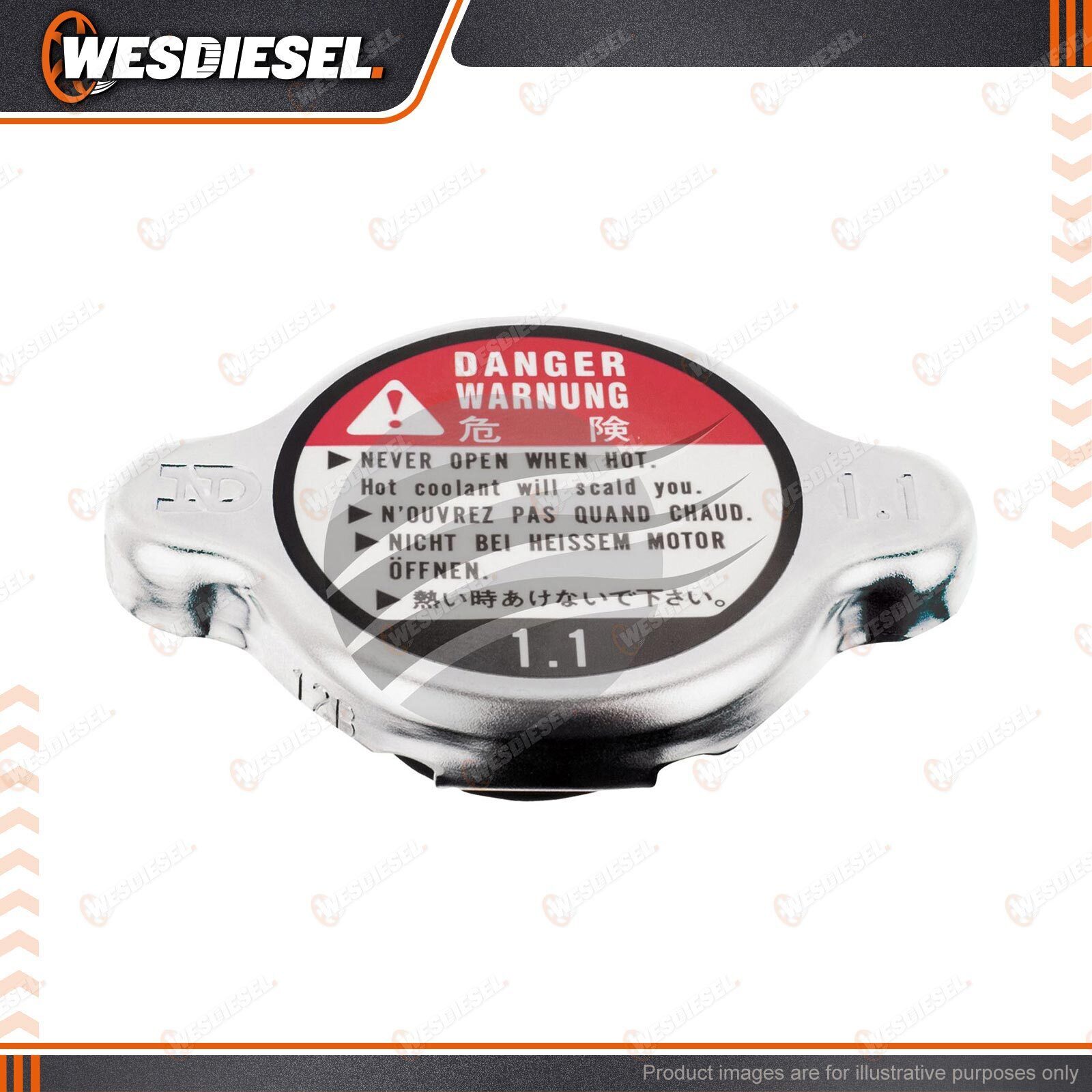 Denso Brand Radiator Cap Denso 16PSI 110KPA Small Recovery Cap - 1890 ...