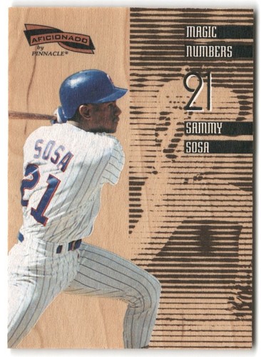 1996 PINNACLE AFICIONADO MAGIC NUMBERS #10 SAMMY SOSA | eBay