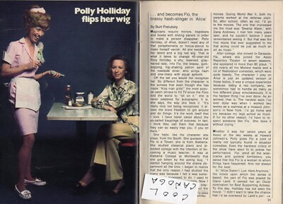 1977 TV ARTICLE ~ POLLY HOLLIDAY is FLO on THE ALICE TELEVISION SERIES ...