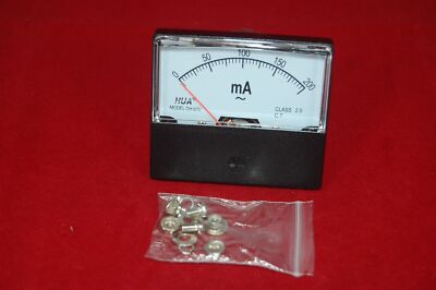 AC 200mA Analog Ammeter Panel AMP Current Meter 0-200mA 60*70mm ...
