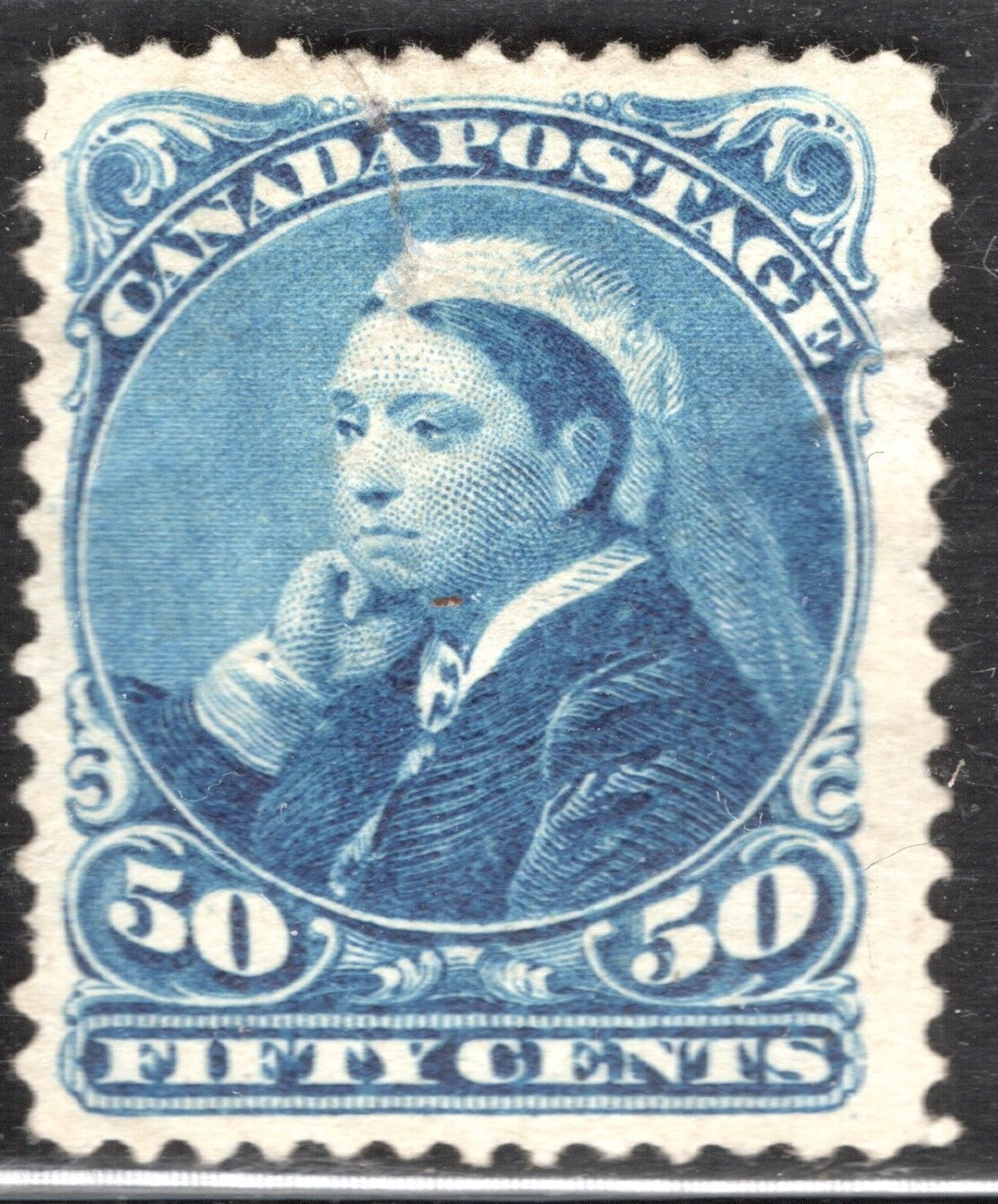 Canada Stamp Scott #47, 50c, Queen Victoria, Deep Blue, MLH, SCV$400 | eBay