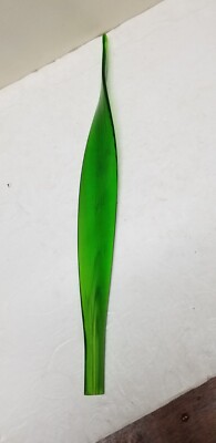 ART GLASS GREEN LEAF BLADE TWIST LONG STEM GLASS FLOWER 19 3/4" | eBay