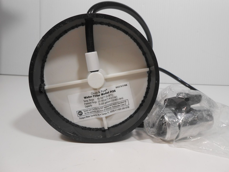 Clean and Pure Countertop Faucet Water Filter P35. Black & Stainless ...