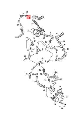 Neu VW Tiguan 5N2 Kühlwasserschlauch Mit Schnellverschluss Kupplung ...