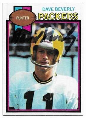 DAVE BEVERLY 1979 Topps Signed Autographed Football card #173 Green Bay ...