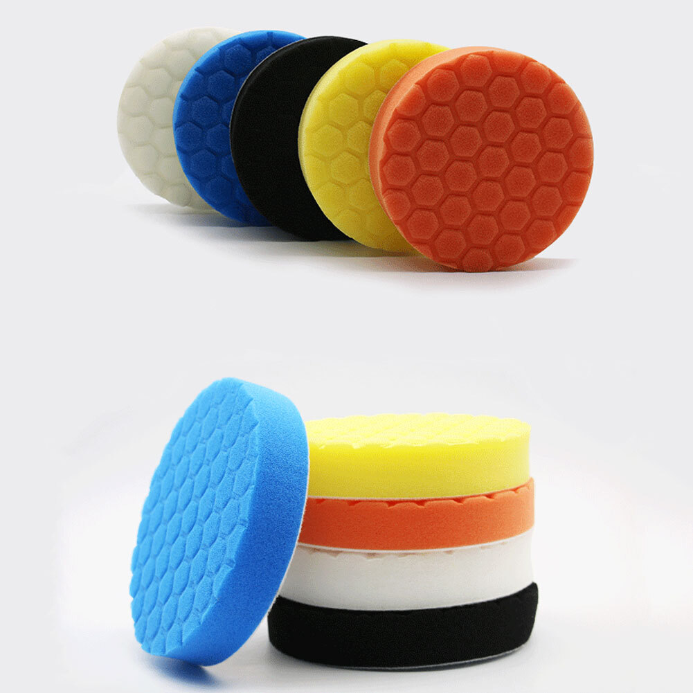 5 PCS 125mm Polishing Pads 5 "Polishing Disc Pad Hook&loop Auto Buffing Sponge | eBay UK