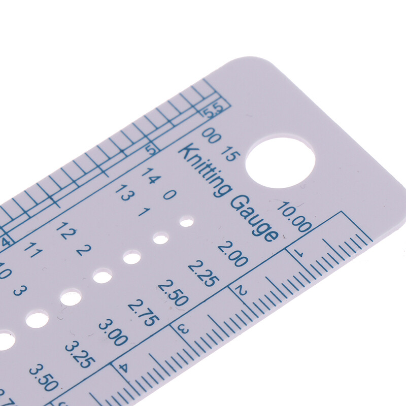 Knitting Accessories Needle Gauge Inch Sewing Ruler Tool CM 2-10mm Size ...