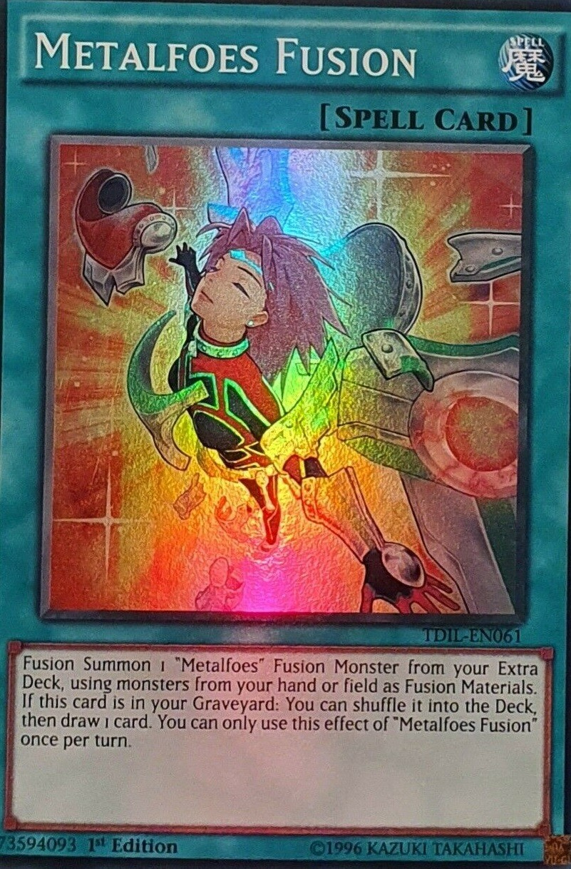 Yugioh 1st Edition Metalfoes Fusion TDIL-EN061 Super Rare NM | eBay