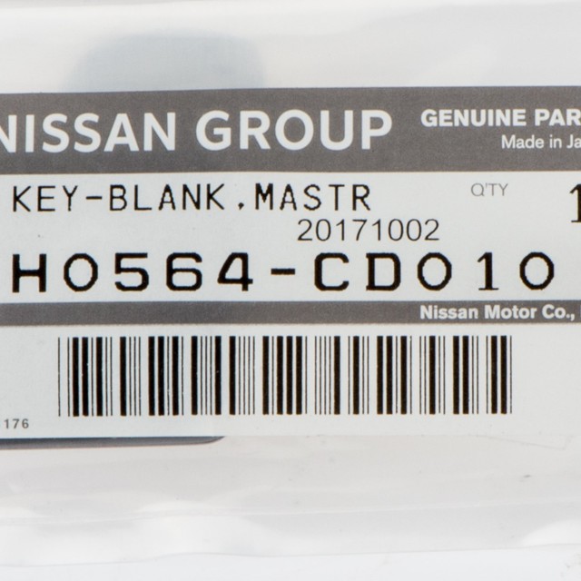 Nissan OEM Genuine H0564CD010 Key Blank Master H0564-cd010 for sale ...