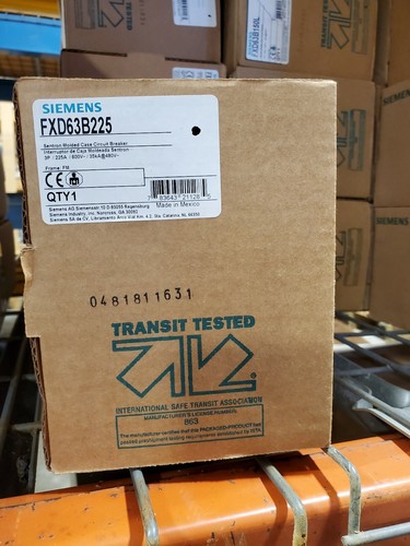 Siemens Sentron FXD63B225 circuit breaker FD frame 3p 225amp 600v 1yr ...