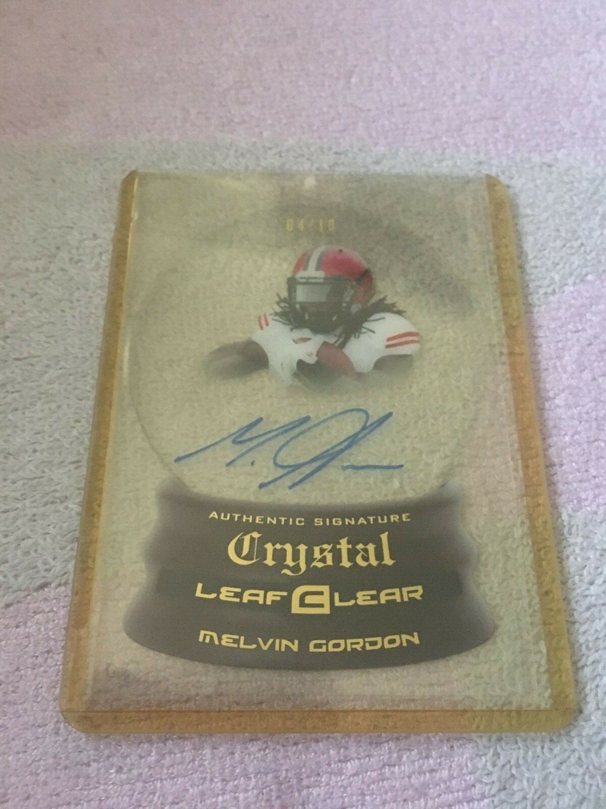 2015 Leaf Clear Crystal Gold MELVIN GORDON Autograph auto /10 | eBay