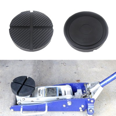 1x Black Cross Slotted Frame Rail Floor Jack Disk Pad For Floor Jacks ...