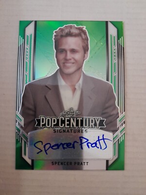 Spencer Pratt /6 Prismatic Green Autograph Card 2021 Leaf Pop Century The Hills | eBay