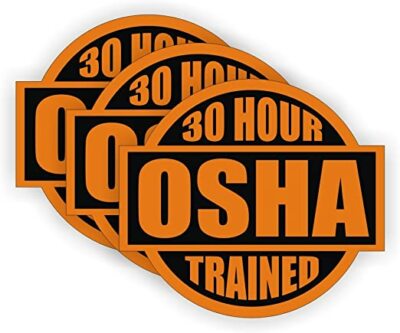 30 Hour OSHA Trained Hard Hat Decal safety | eBay
