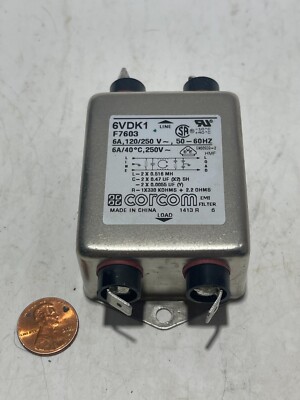 CORCOM 6VDK1 F7603 EMI RFI Filter, Power Line Filter, 6A | eBay