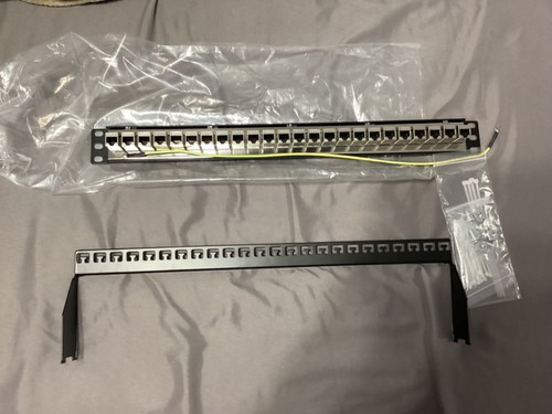 Patch Panel 24 Port Cat7 STP Inline Keystone 10g Support | eBay