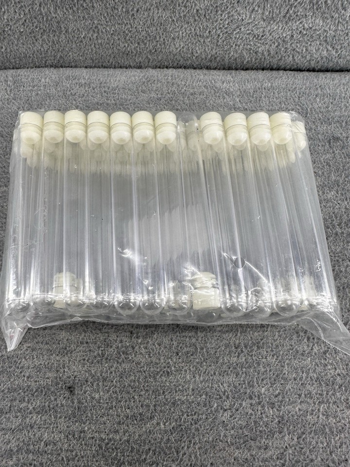 50PCS Plastic Clear Lab Test Tubes Vial Sample Container Bottle | eBay