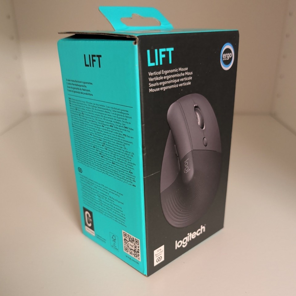 Logitech Lift Wireless Vertical Mouse - Graphite (Right-Handed) BRAND ...