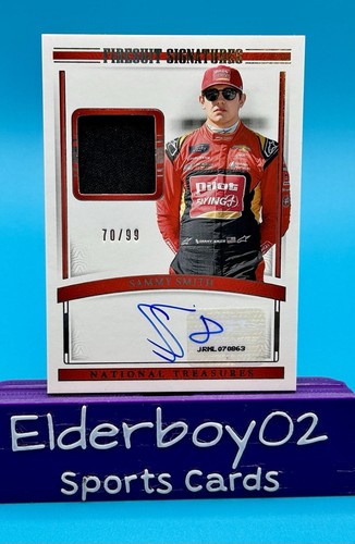 Sammy Smith /99 Auto Firesuit Signatures 2024 Panini National Treasures ...