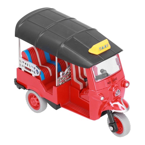 Red Pull Back Thai Tricycle Simulation Alloy Tuk Tuk Car Model Toy ...