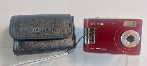 Technika Sh-340T 3.1mp Digital Camera In Red. + SD Card & Case | eBay UK