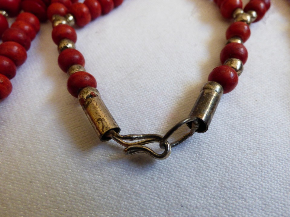 Hand crafted Fashion Red two strand beaded Necklace 27"L | eBay