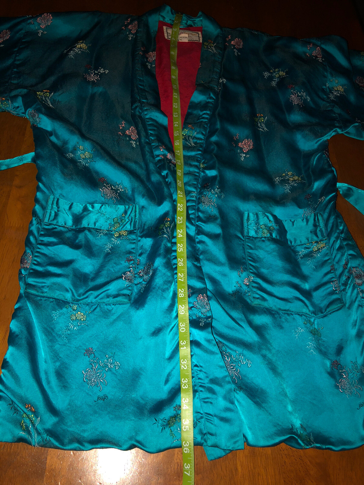 Vintage 1960's Solz Squirrel Floral Blue Rayon Smokin… - Gem