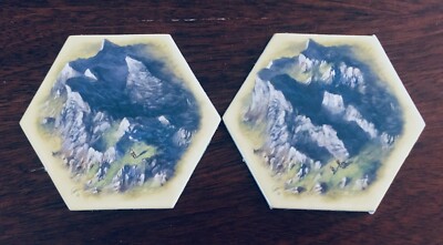Catan 5-6 Player Extension | Mountain Terrain Hex Tiles x2 | Extra Game ...