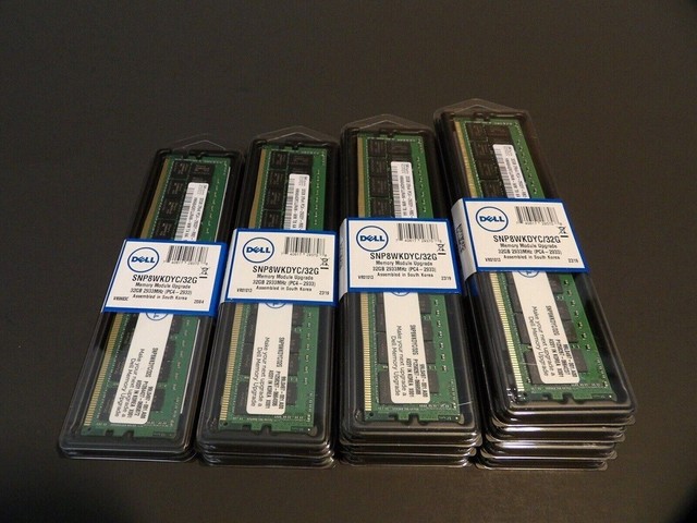 Dell Memory Upgrade 32GB 2RX4 RDIMM 2933MHz (PC4-23400) DDR4 Memory ...