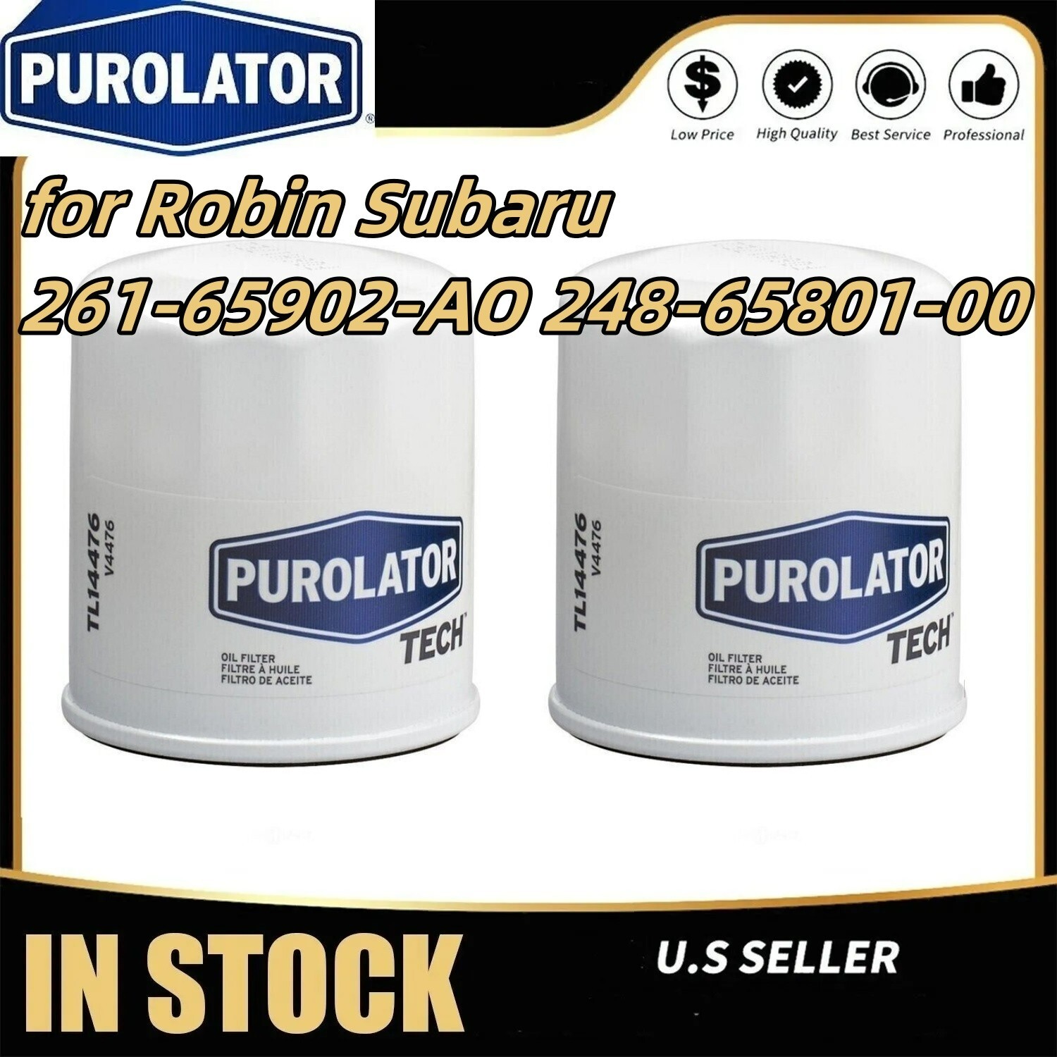 (2) OIL FILTERS for Robin Subaru 261-65902-AO 248-65801-00 Shindaiwa ...
