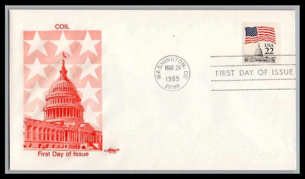 US FDC # 2115 22c Flag over Capitol Artmaster 1985, 9p2622 | eBay