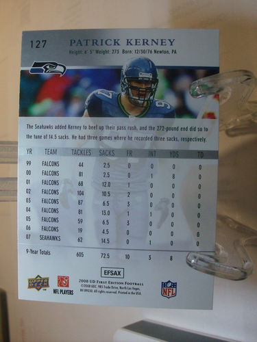 2008 Upper Deck First Edition - #127 Patrick Kerney for sale online | eBay