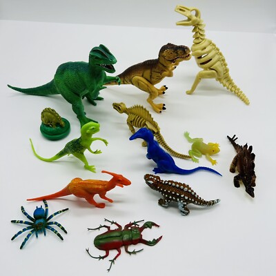 Dinosaur Mixed Lot Bundle Dinasaurs Frog Bugs T-Rex Diliphosaurus ...