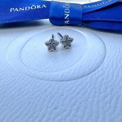 Authentic Pandora Clear CZ Sparkling Star Bezel Stud Earrings #290597CZ ...