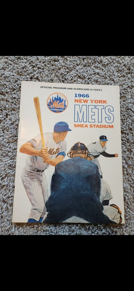 Lot Of 4 NY Mets Official Programs and Scorecards 1965,1966,1969,1973 ...