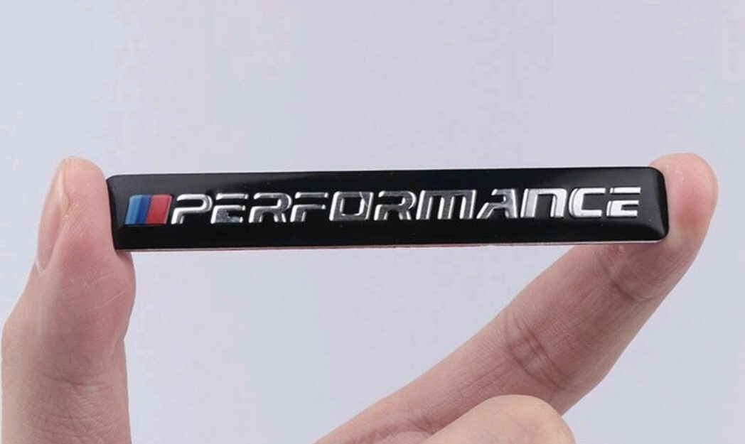 BMW M Performance Black Car Badge M Power Sport Dash Sticker 85mm x ...
